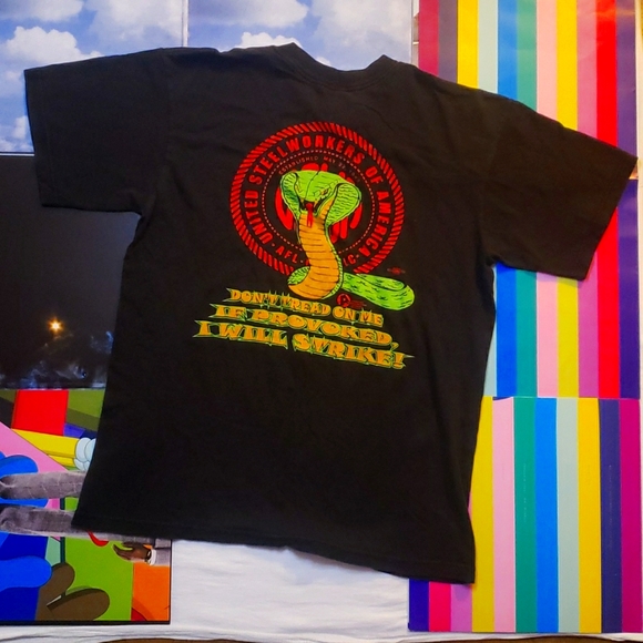 Jensen | Shirts | Vintage Steelworkers Union Tshirt Front Back Graphics ...